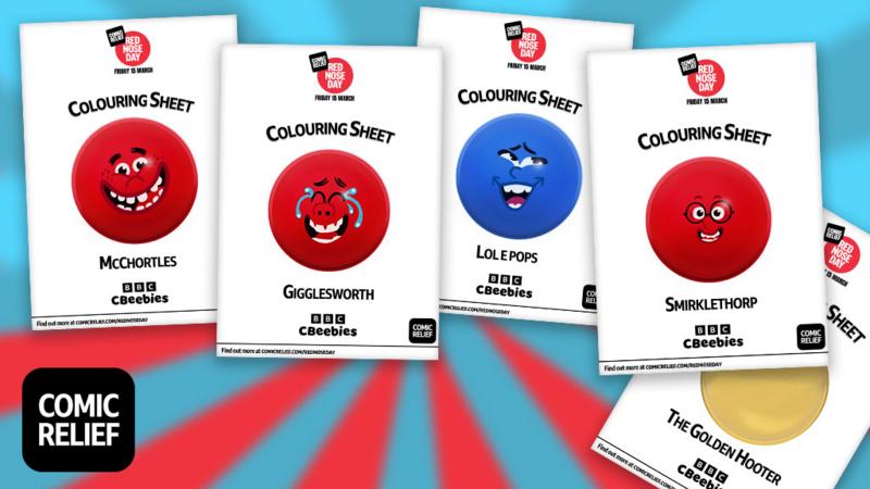 Official free Red Nose Day: Printable colouring sheets - CBeebies