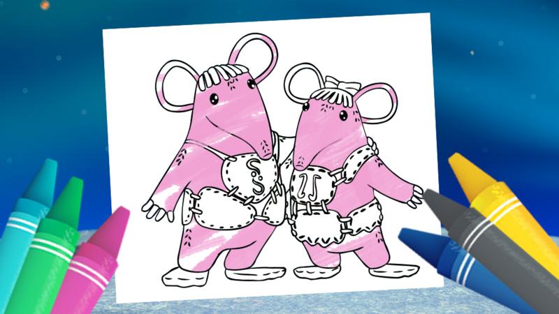 CBeebies Colouring Sheets for Kids - Clangers - CBeebies