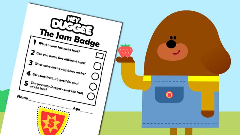 The Jam Badge Activity Sheet - CBeebies