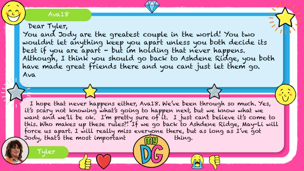 My DG Series 8, Ep11 - Tyler Replies - CBBC