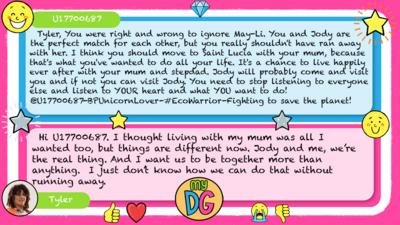 My DG Series 8, Ep11 - Tyler Replies - CBBC - BBC