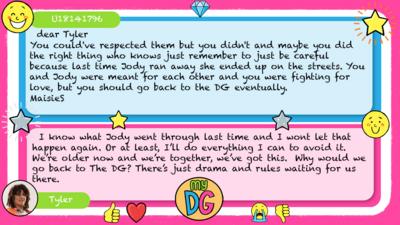 My DG Series 8, Ep11 - Tyler Replies - CBBC - BBC