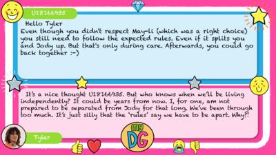 My DG Series 8, Ep11 - Tyler Replies - CBBC - BBC