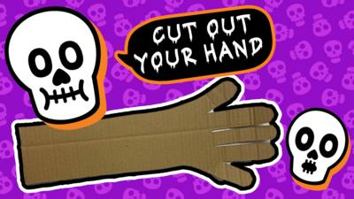 Halloween | Halloween crafts for kids | Skeleton hand | Things to make ...