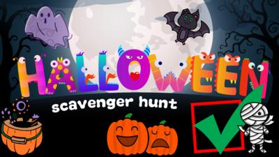 Printable Halloween scavenger hunt - outdoor trick or treat activity ...