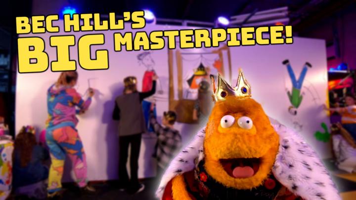 Bec Hill's BIG Masterpiece coronation king charles iii art painting ...