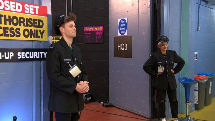 Saturday Mash-Up's resident security guards stop Sam and Mark and ...