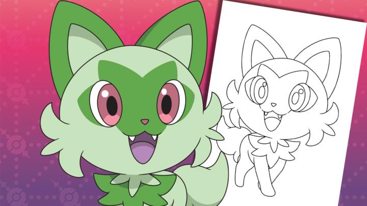 Download Sprigatito colouring sheets for free | Pokémon Horizons: The ...