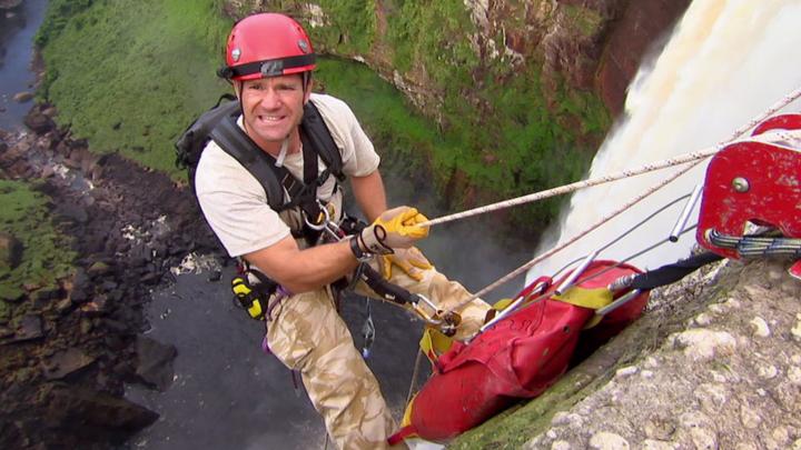 Steve Backshall takes on a waterfall drop - CBBC - BBC