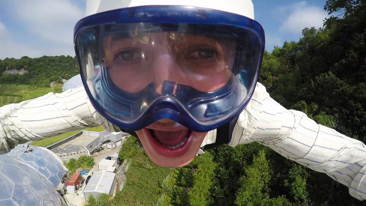 Chart Show Vlog: Cel's funny zip wire flight - CBBC - BBC