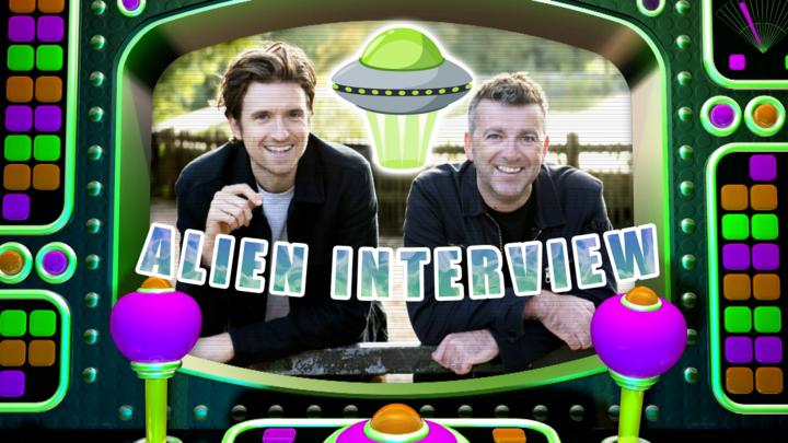Radio presenters and authors Greg James and Chris Smith does alien ...