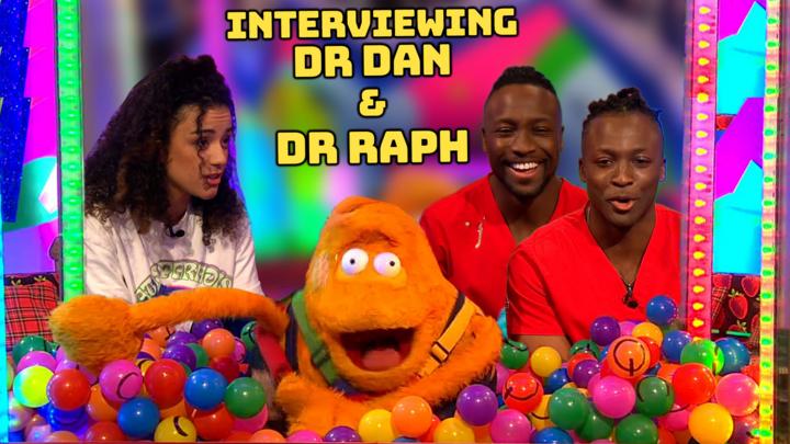Dr Dan & Raph operation ouch interview grabber machine CBBC Saturday Mash Up - CBBC - BBC