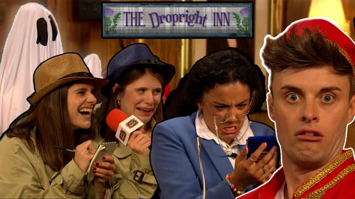 The Dropright Inn hotel sketch with TikTok twins The Gilbert Twins ...