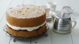 Victoria sponge with custard buttercream recipe - BBC Food