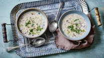 Mushroom velouté with sundried tomatoes recipe - BBC Food
