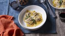 Crab and prawn ravioli with seafood bisque recipe - BBC Food