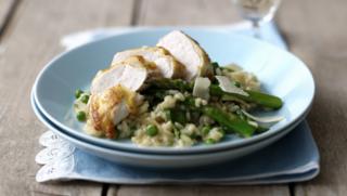 Easy chicken and pea risotto recipe - BBC Food