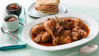 Grilled chicken shatkora with pickle and chapatis recipe - BBC Food