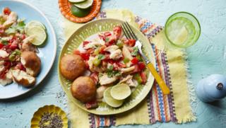 Saltfish buljol and bakes recipe - BBC Food