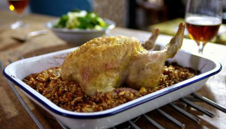 Roast poussin with aoili and fries recipe - BBC Food