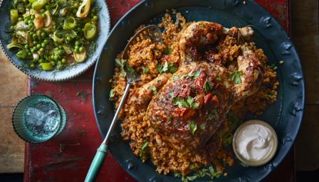 Roast poussin with aoili and fries recipe - BBC Food