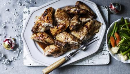 Roast poussin with aoili and fries recipe - BBC Food