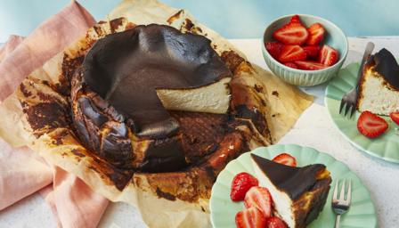 White chocolate Basque cheesecake recipe - BBC Food