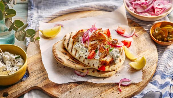 Chicken gyro recipe - BBC Food