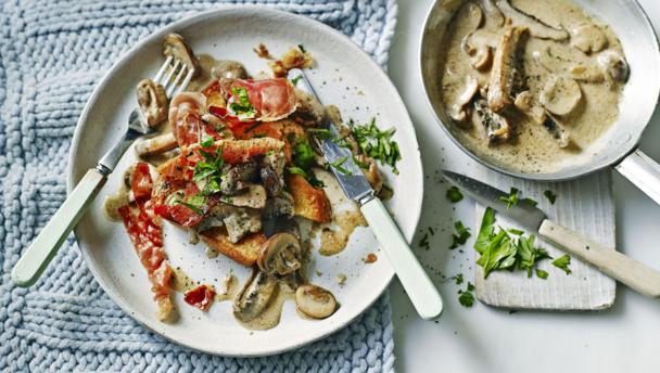 Mushroom velouté with sundried tomatoes recipe - BBC Food