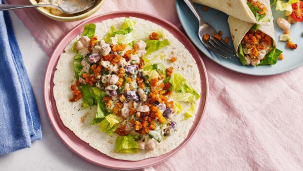Crispy cod wraps recipe - BBC Food