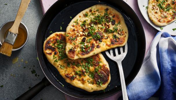 Garlic and coriander naan recipe - BBC Food