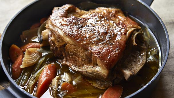 Slow-cooked lamb shoulder with carrots and beer recipe - BBC Food