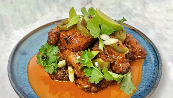 Crispy fried chicken with gochujang sauce recipe - BBC Food