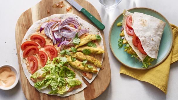 Crispy cod wraps recipe - BBC Food