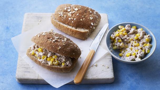 Tuna and sweetcorn sandwich recipe - BBC Food