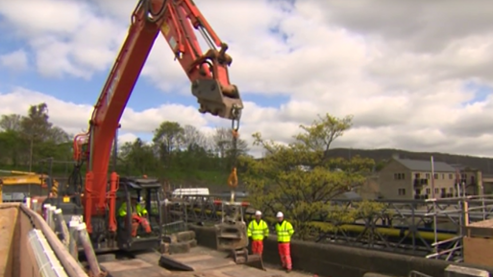 BBC One - Look North (Yorkshire), Elland Bridge reconstruction begins
