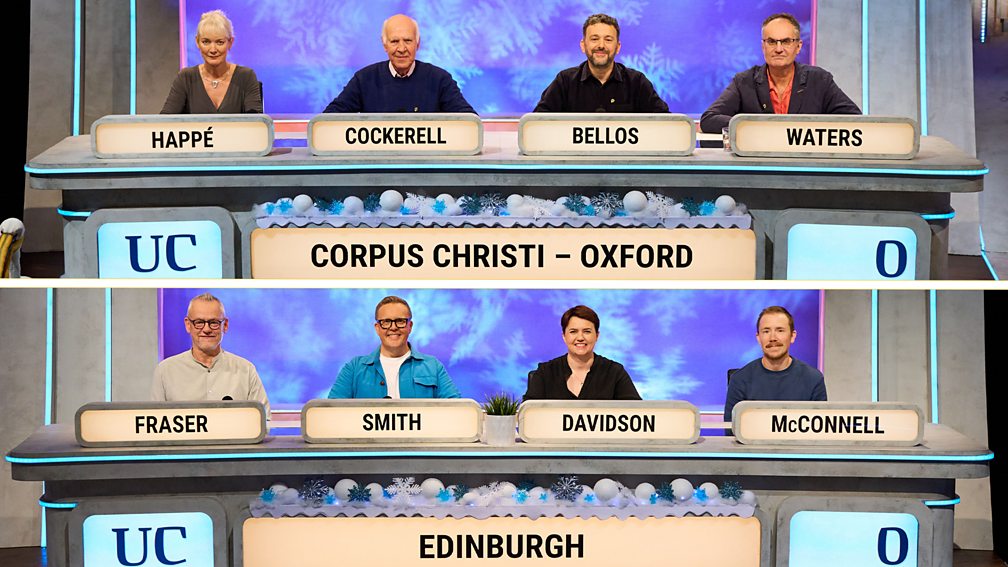 BBC Two - University Challenge, Christmas 2023 - Episode guide