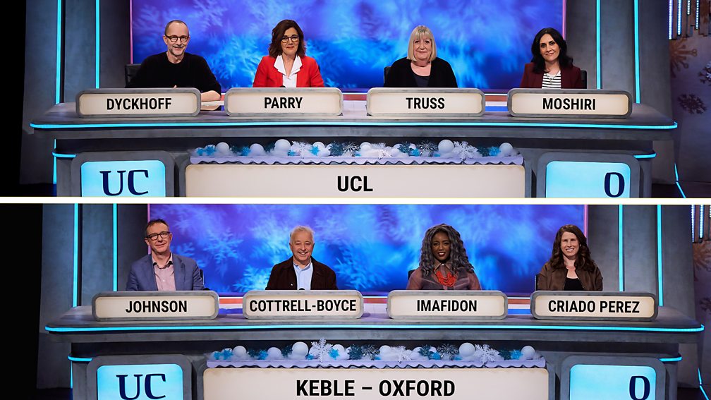 BBC Two - University Challenge, Christmas 2025 - Episode guide