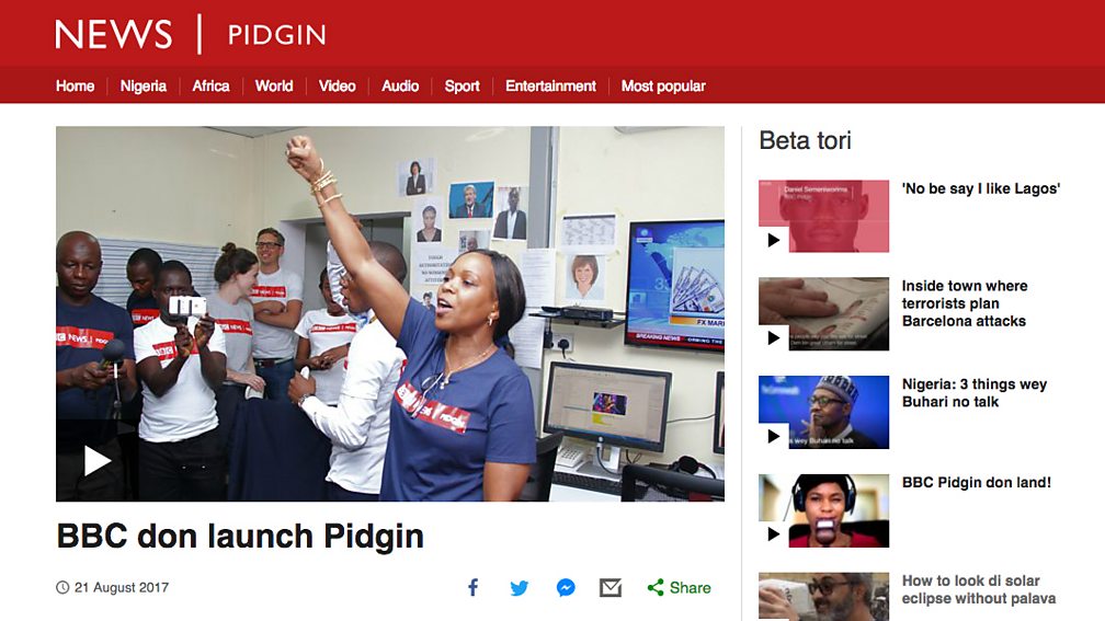 BBC Blogs - Academy - Working towards a standard Pidgin
