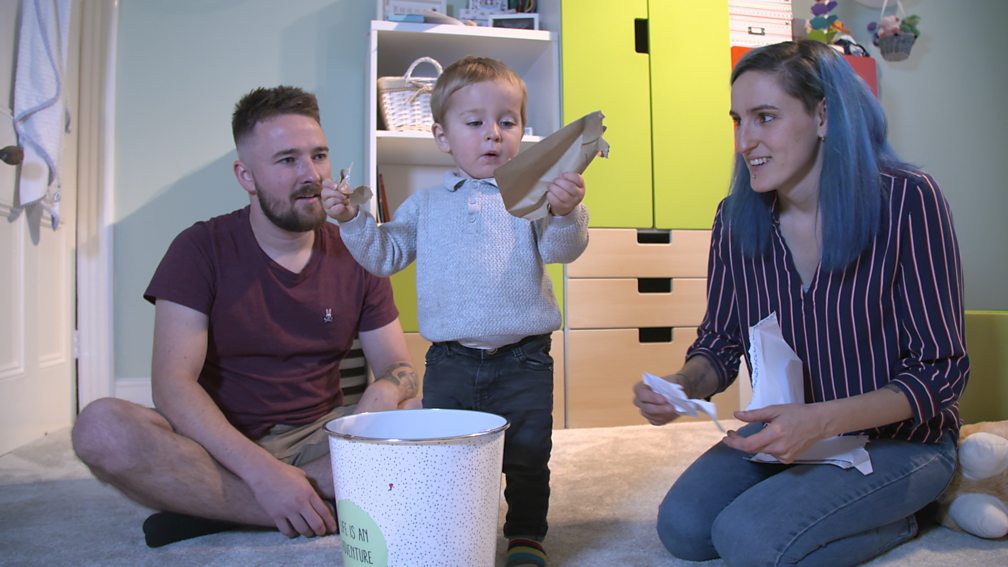 Ripping up paper - BBC Tiny Happy People