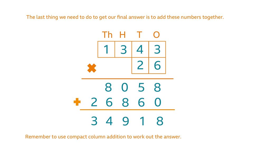 Multiplication up to 4-digits by 2-digits - Year 6 - P7 - Maths - Catch ...