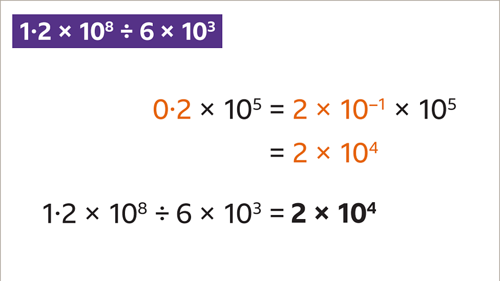 Calculations with standard index form - BBC Bitesize