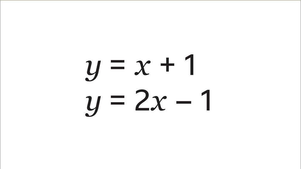 Solving simultaneous equations graphically - KS3 Maths - BBC Bitesize ...