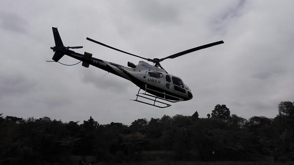 Helikopta zaanza kuhudumu kama teksi Kenya - BBC News Swahili