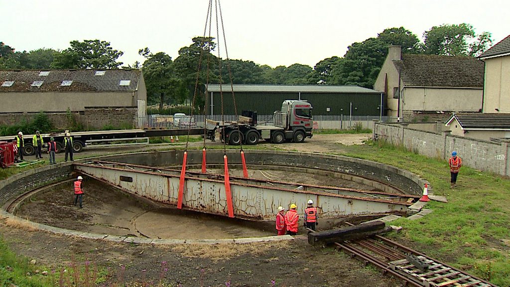 Historic Aberdeen railway turntable removed as part of steam plan - BBC ...