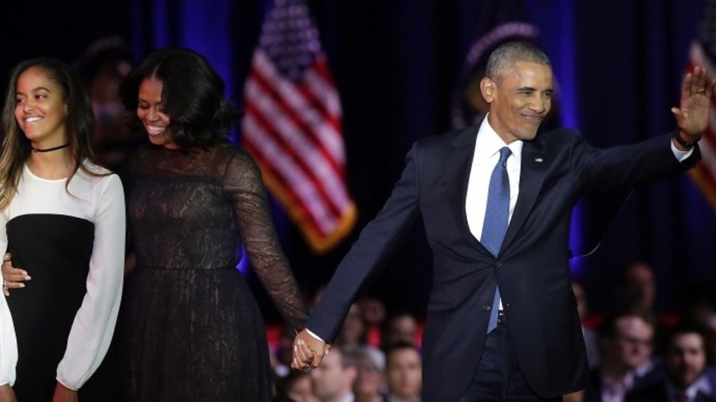 Obama speech: Democracy needs you, says outgoing president - BBC News