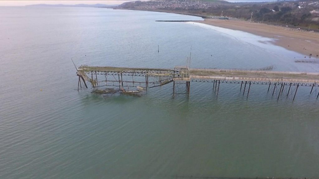 'No sabotage' at collapsed pier says council - BBC News