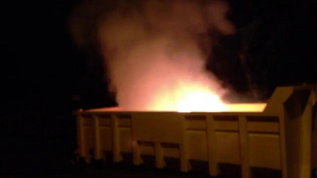 Phosphorus grenades exploded on Trowbridge building site - BBC News