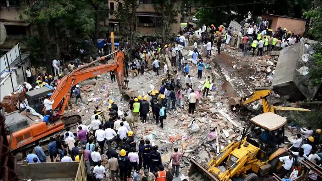 India building collapse death toll rises to 17 - BBC News