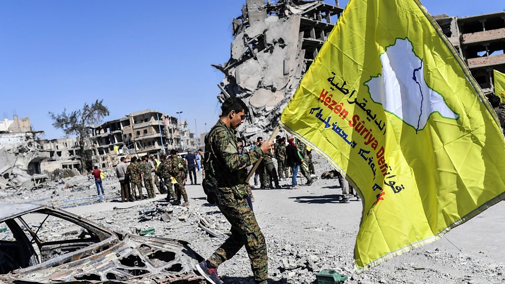 La ville de Raqqa après l'offensive des Forces démocratiques syriennes ...